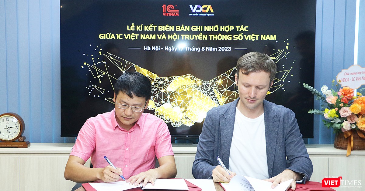 VDCA ký biên bản ghi nhớ hợp tác với Công ty TNHH 1C Việt Nam