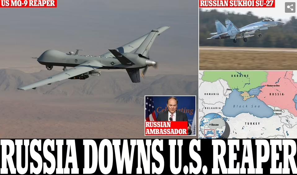 MQ-9 Reaper bị tưới dầu rồi lao xuống biển: Nga, Mỹ tiếp tục bất đồng